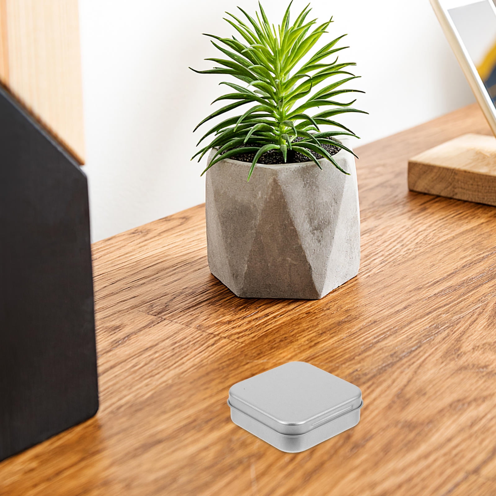 OUNONA 2pcs Empty Tin Containers for Storage Small Metal Tin Boxes ...