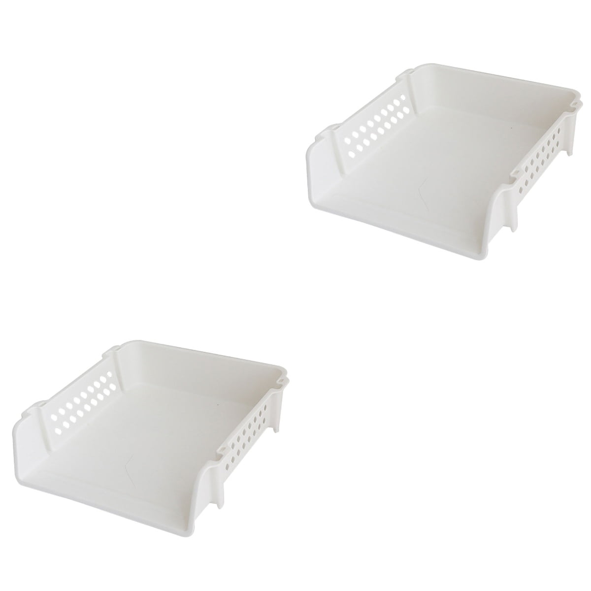 OUNONA 2pcs File Organizing Rack Stackable Document Tray File Holder ...