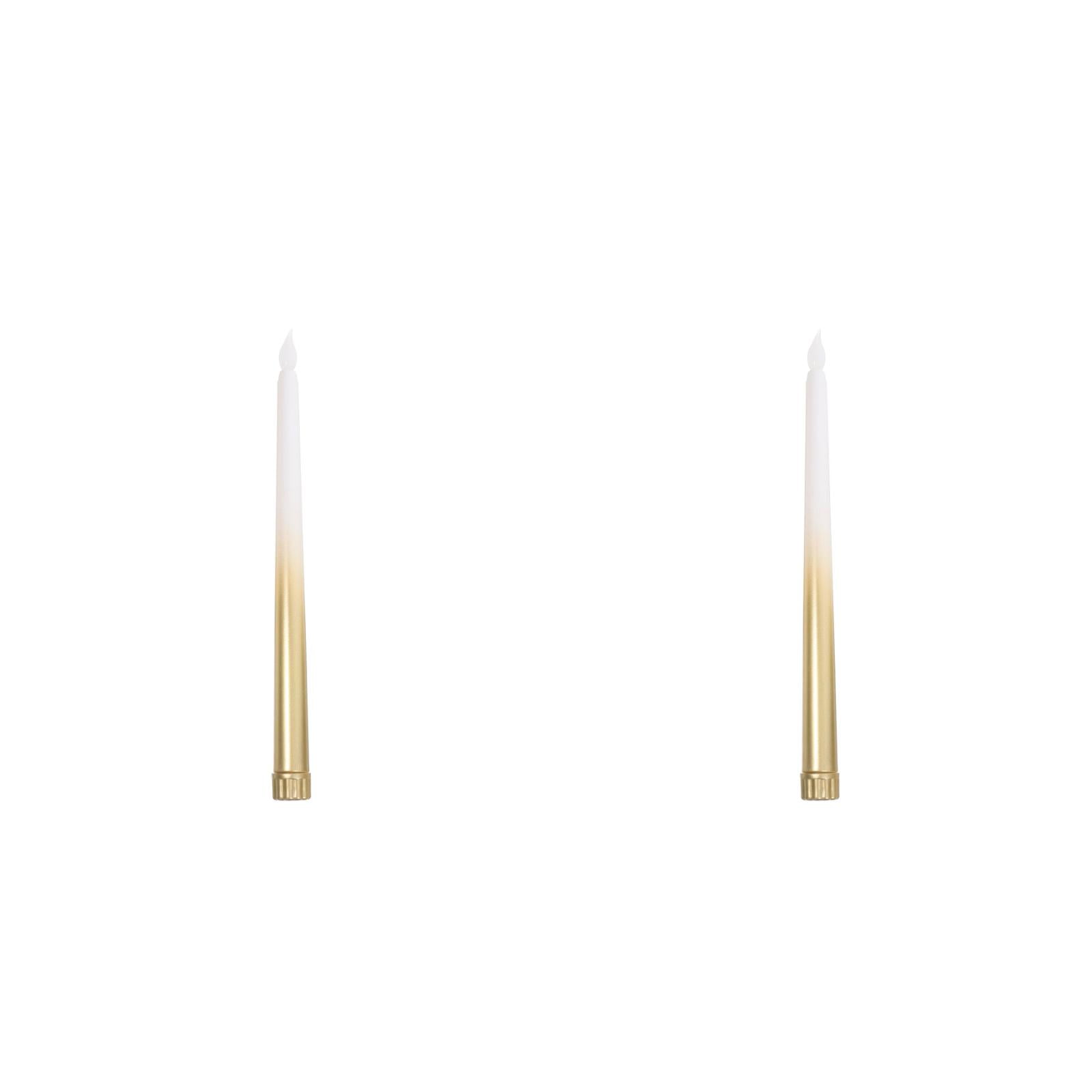 OUNONA 2pcs Flameless Taper Candles Battery Operated Flickering Flame ...
