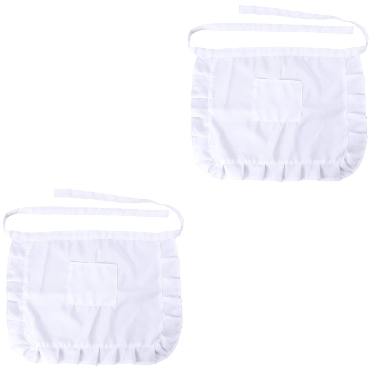 OUNONA 2pcs Floral Short Waist Kitchen Apron Lace Half Waist Bib Maid ...