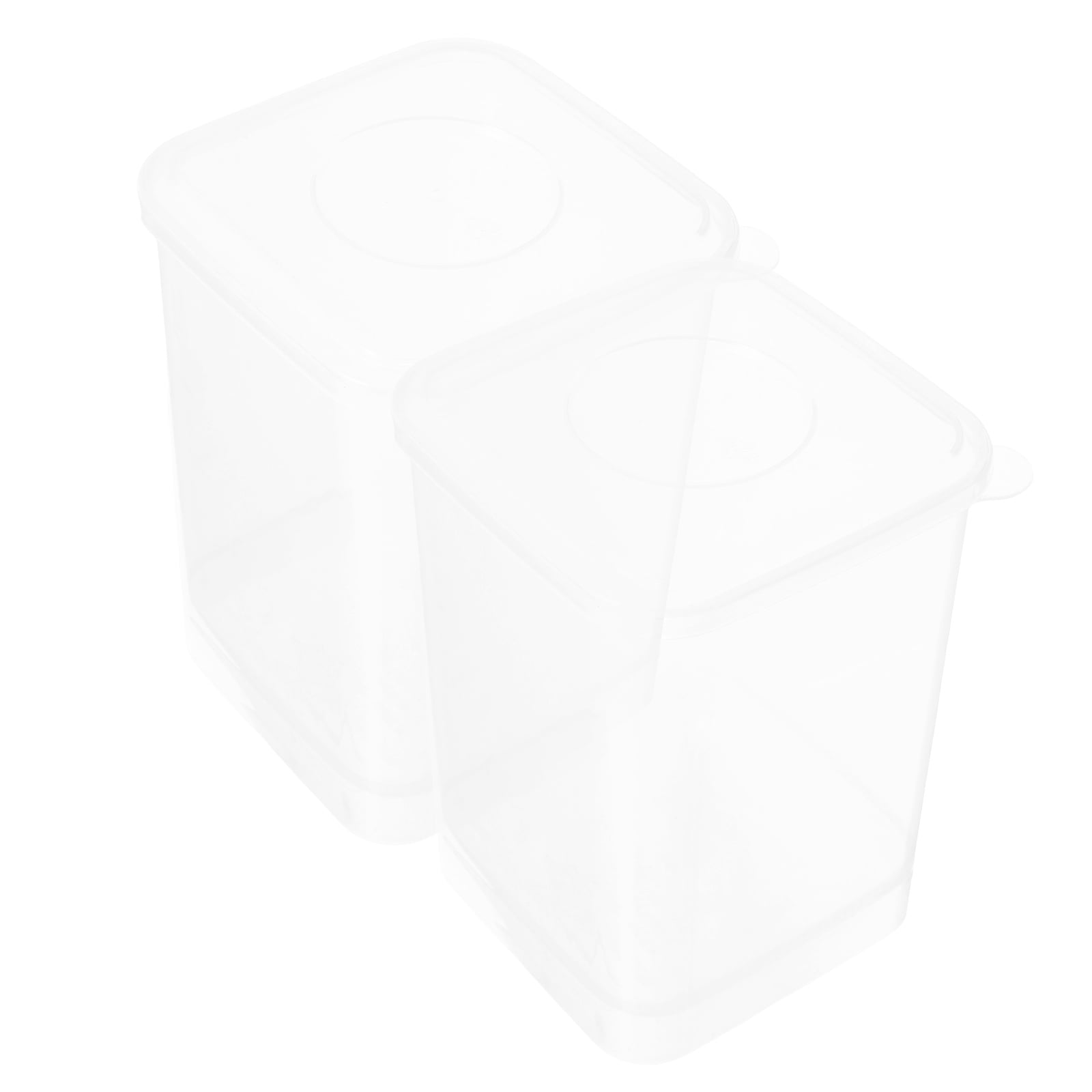 OUNONA 2pcs Food Storage Containers Clear Yogurt Box With Lids ...