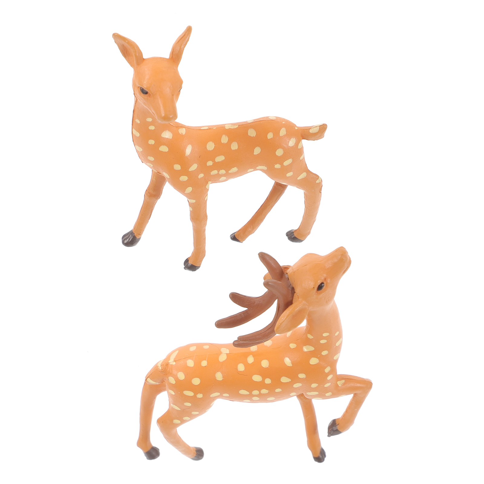 OUNONA 2pcs Garden Deer Figurines Micro Landscaping Ornaments Garden ...