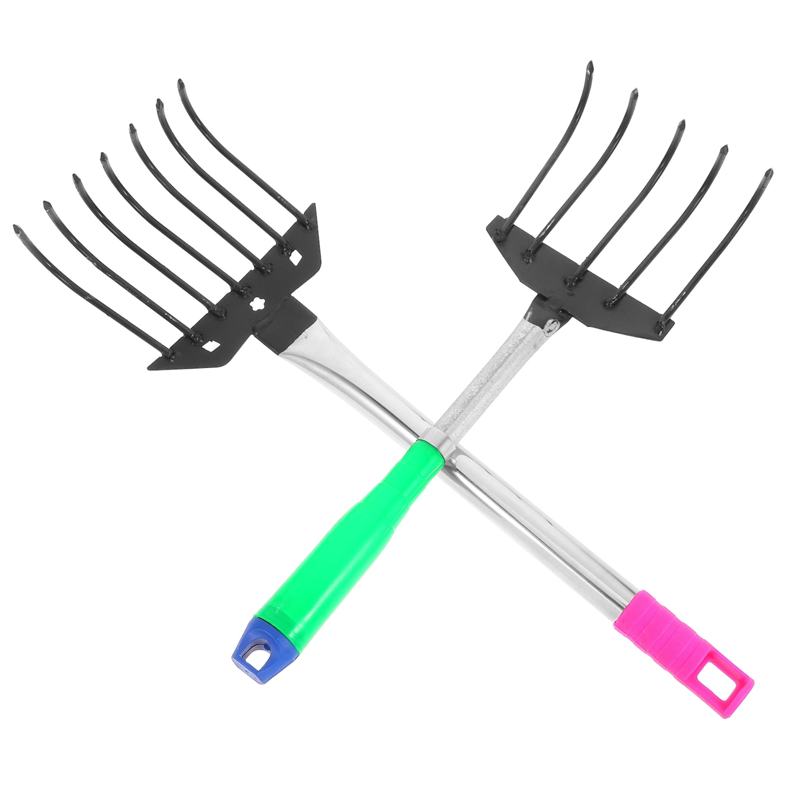 OUNONA 2pcs Garden Hand Rakes Multi-Teeth Garden Rake Garden Rake ...