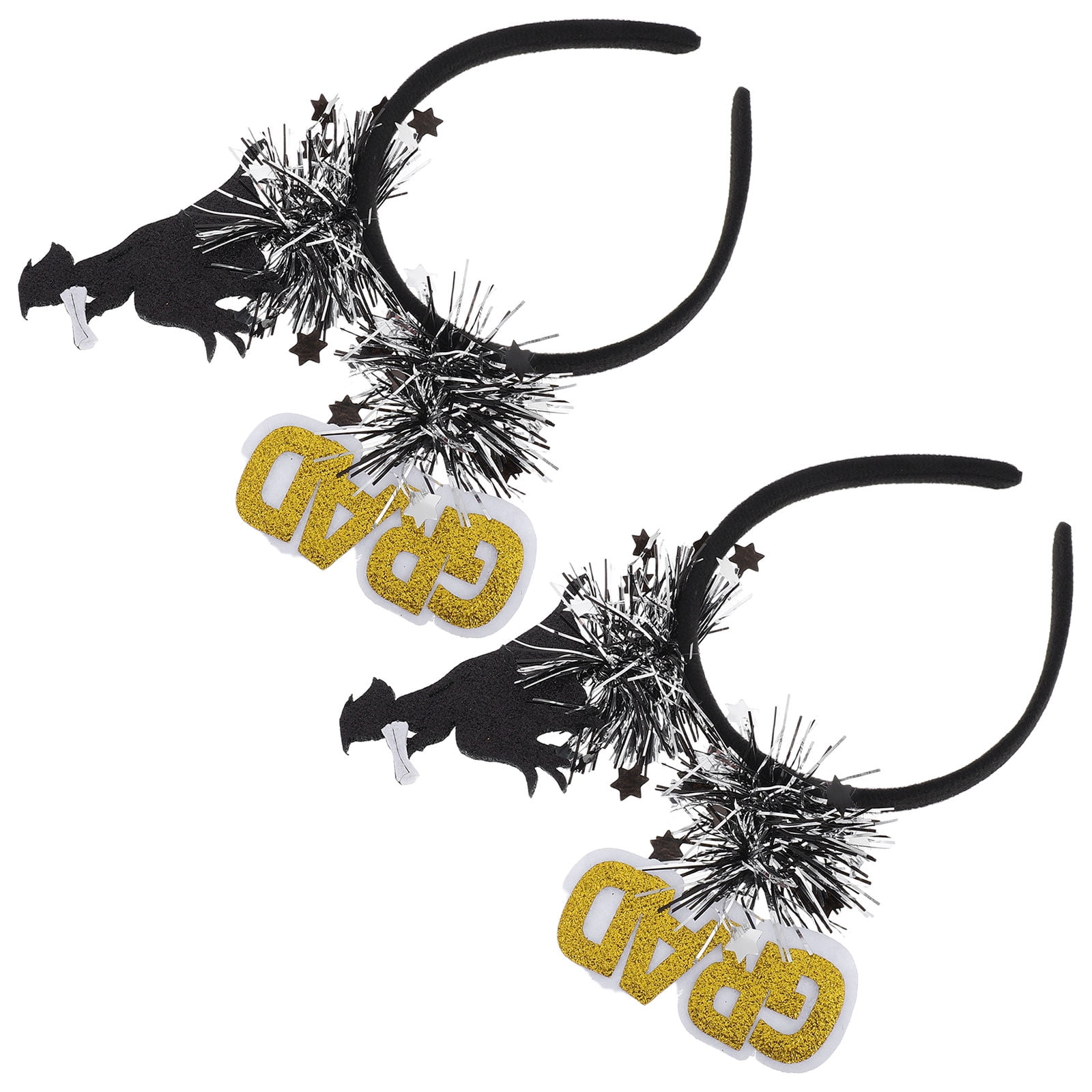 OUNONA 2pcs Graduation Hair Band Unique Bachelor Cap Headband Congrats ...