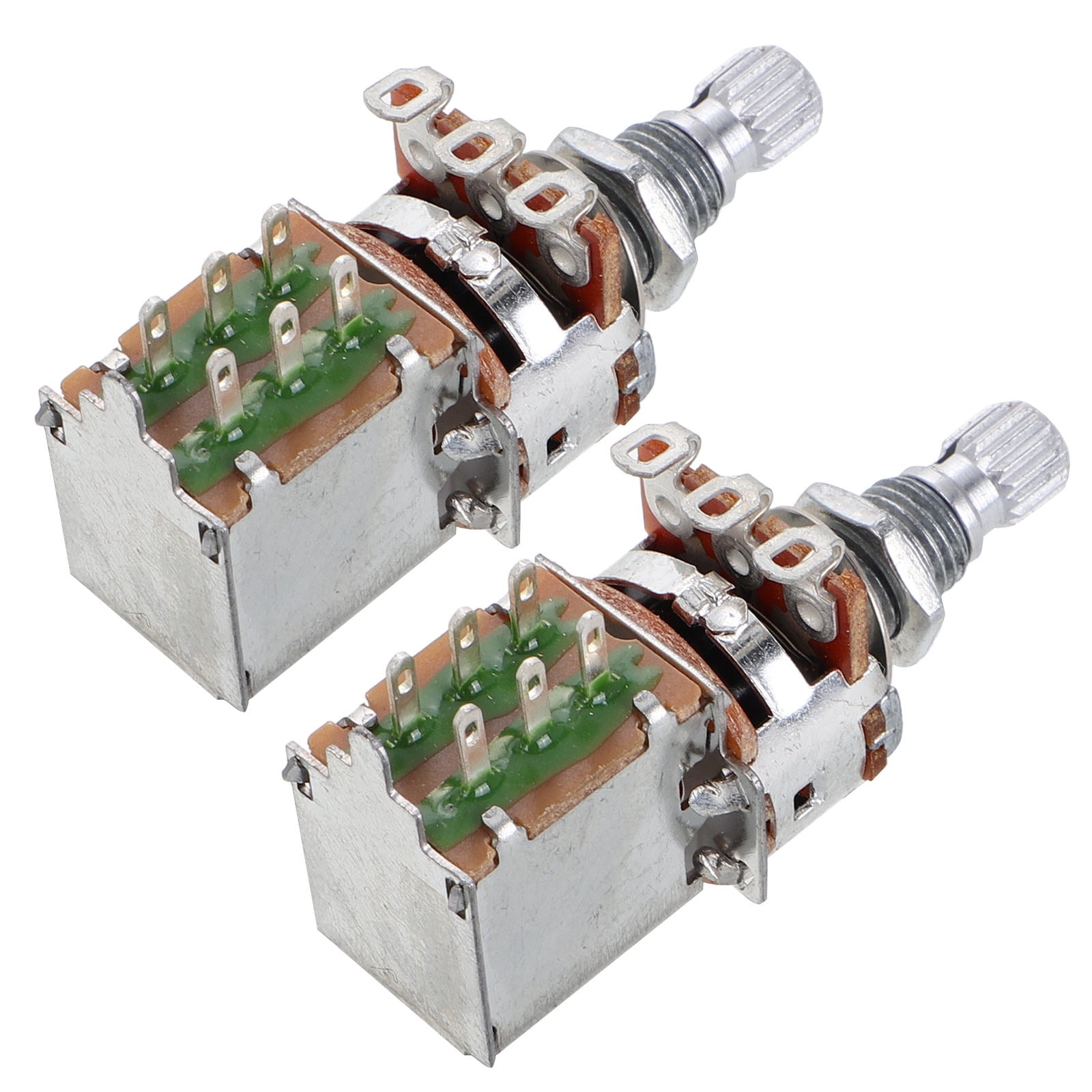 OUNONA 2pcs Guitar Parts,500k Potentiometers For Electric Guitar Bass ...