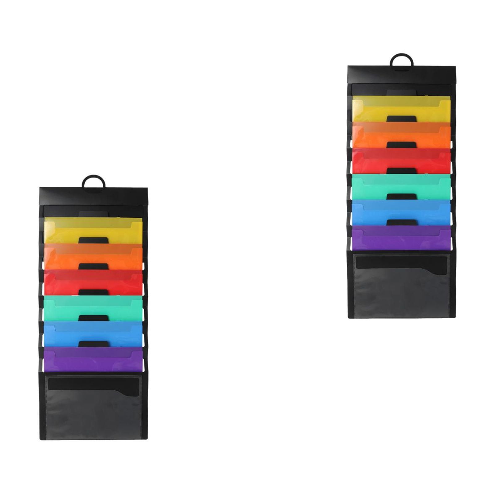 OUNONA 2pcs Hanging 6 Pocket File Organizer Portable Accordion Style ...