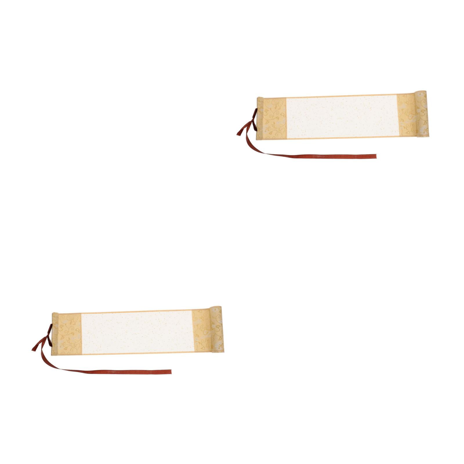 OUNONA 2pcs Hanging Calligraphy Scroll Blank Xuan Paper Roll Blank ...