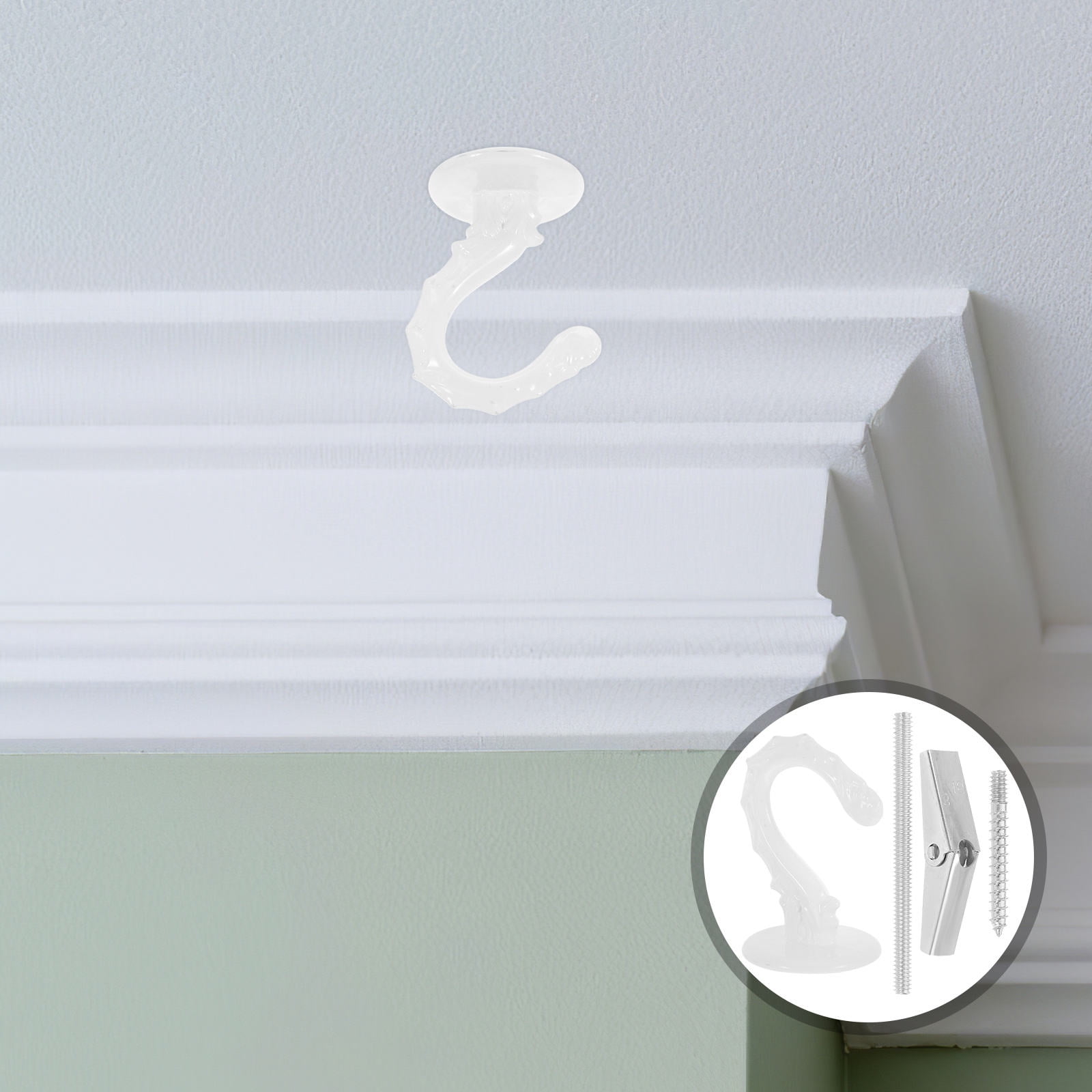 OUNONA 2pcs Heavy Duty Swag Hardware Iron Ceiling Hooks for Hanging ...