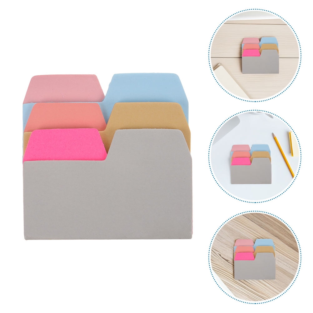 OUNONA 2pcs Index Sticky Tabs Colorful Page Divider Markers Index ...