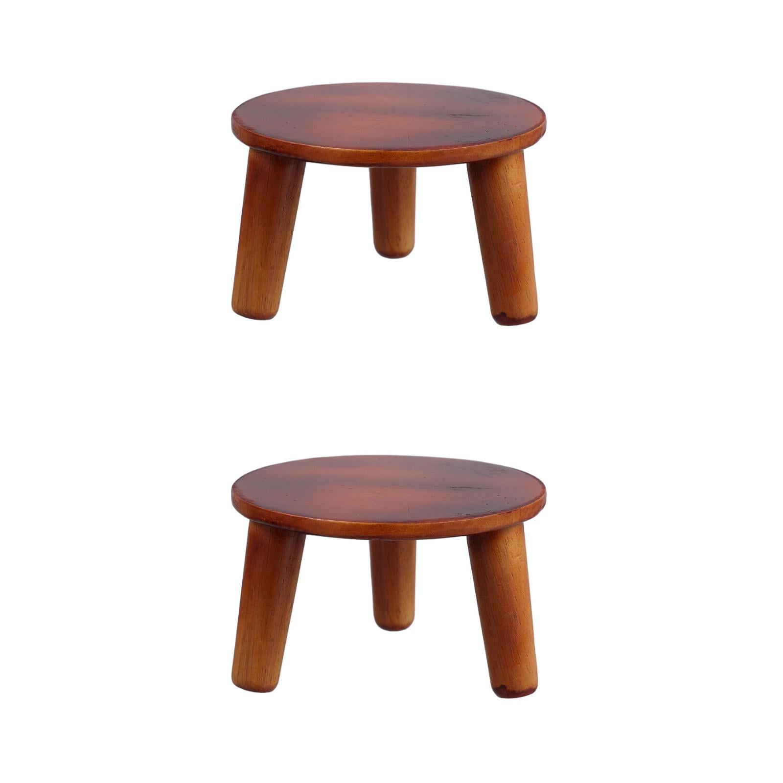 OUNONA OUNONA 2pcs Indoor Plant Pot Stand Wood Flower Pot Display ...