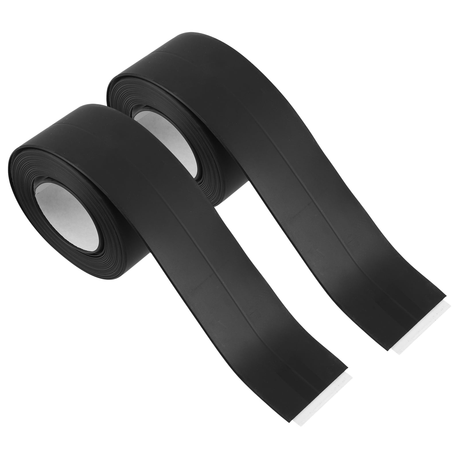 OUNONA 2pcs Black Waterproof Seal Strip Tape Self Adhesive PVC Caulk ...