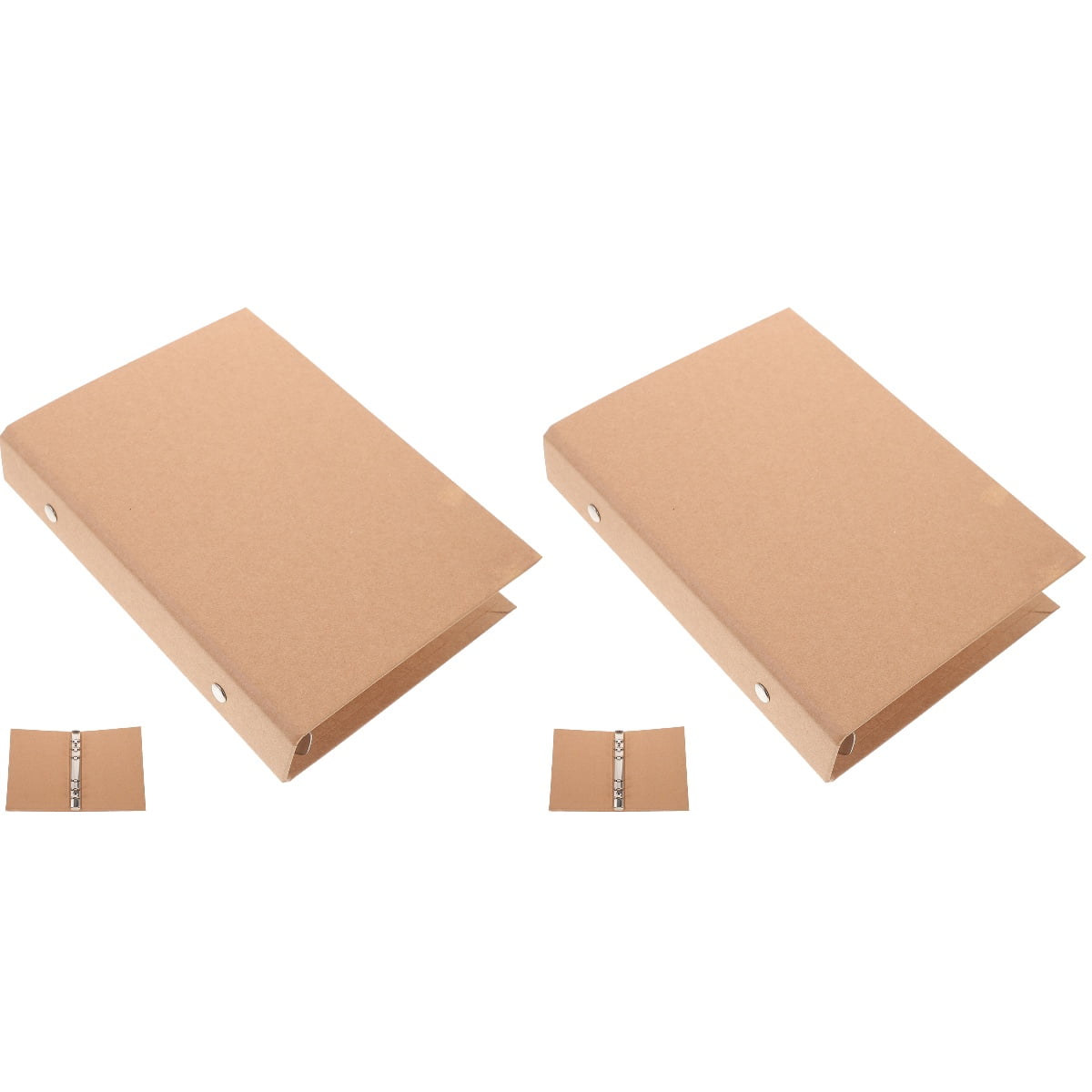 OUNONA 2pcs Kraft Paper Binder Refillable Notebook Cover Loose-leaf ...