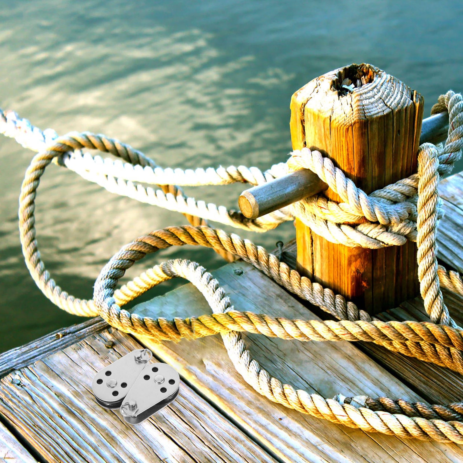 OUNONA 2pcs Marine Pulley For Boat And Kayak Boating Accessories Boat ...