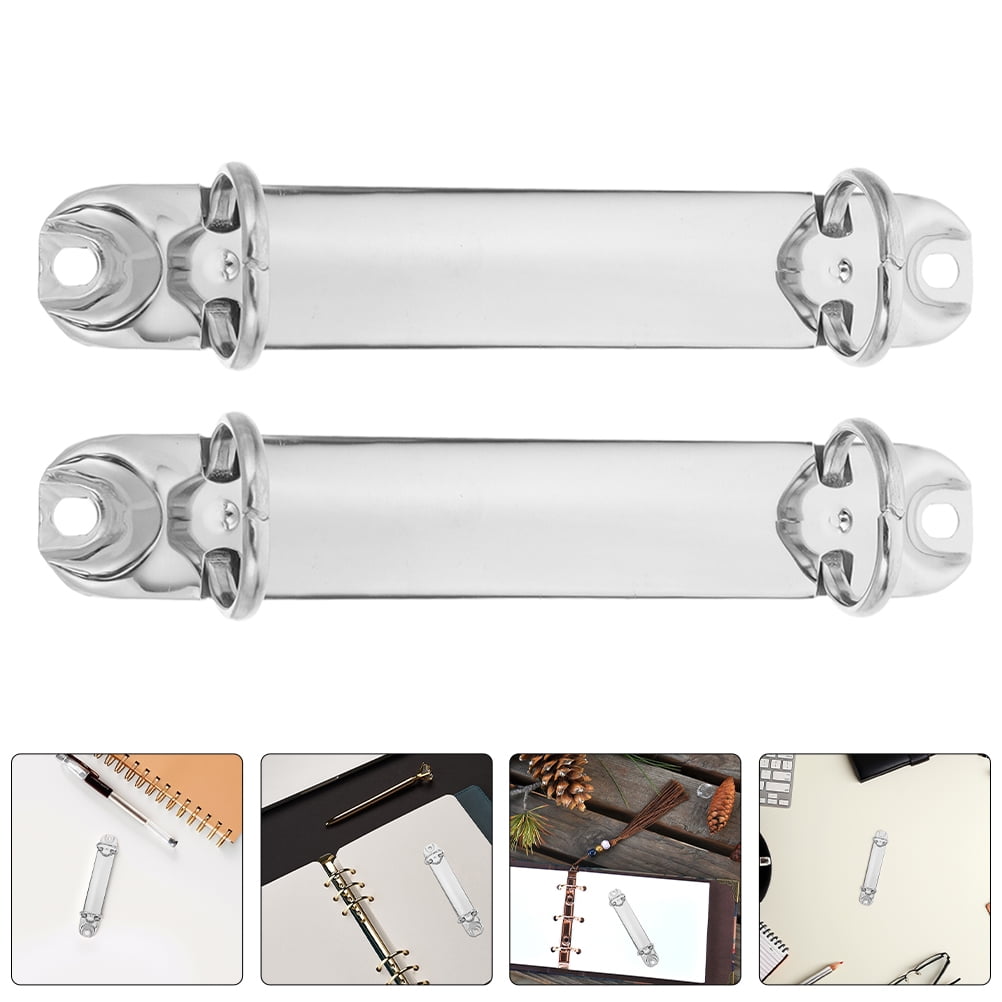 OUNONA 2pcs Metal Binder Clips Iron Loose-Leaf Ring Binder Clamp ...