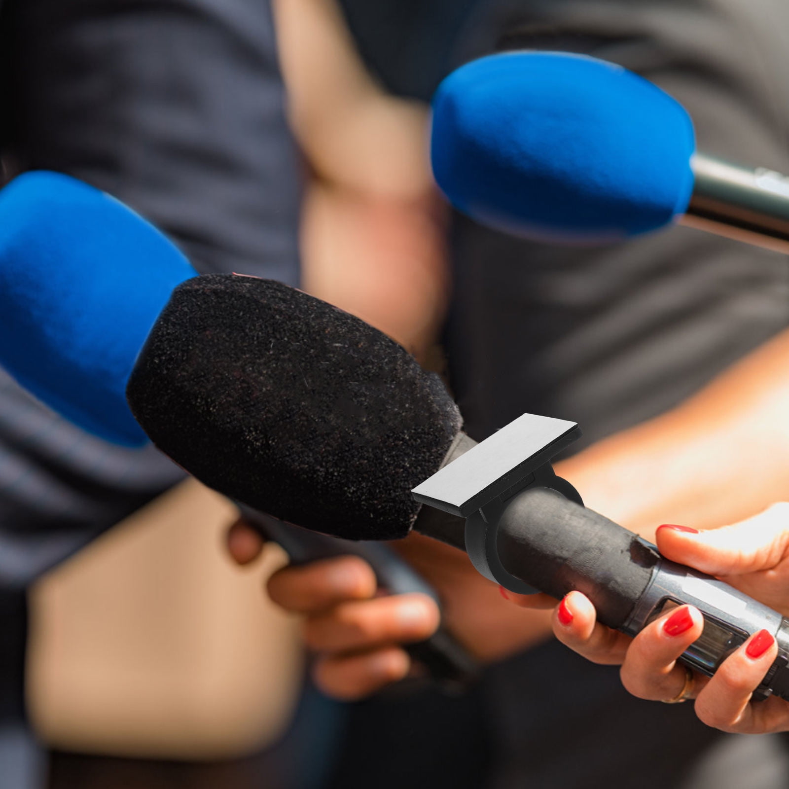 OUNONA 2pcs Microphone Flag Station Portable Clip With Adhesive Backing ...