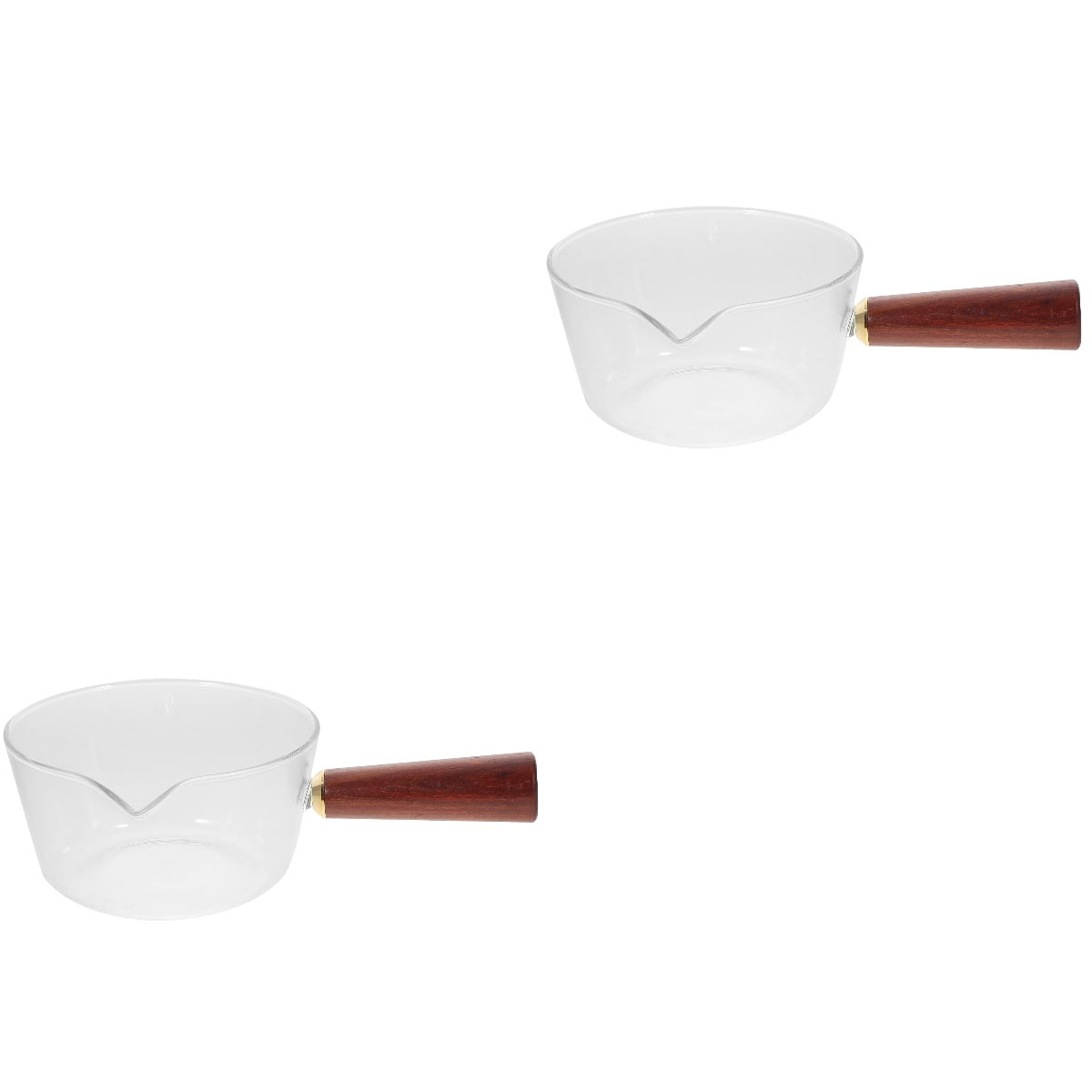 OUNONA 2pcs Milk Heating Pot Glass Milk Pan Mini Butter Warmer with ...