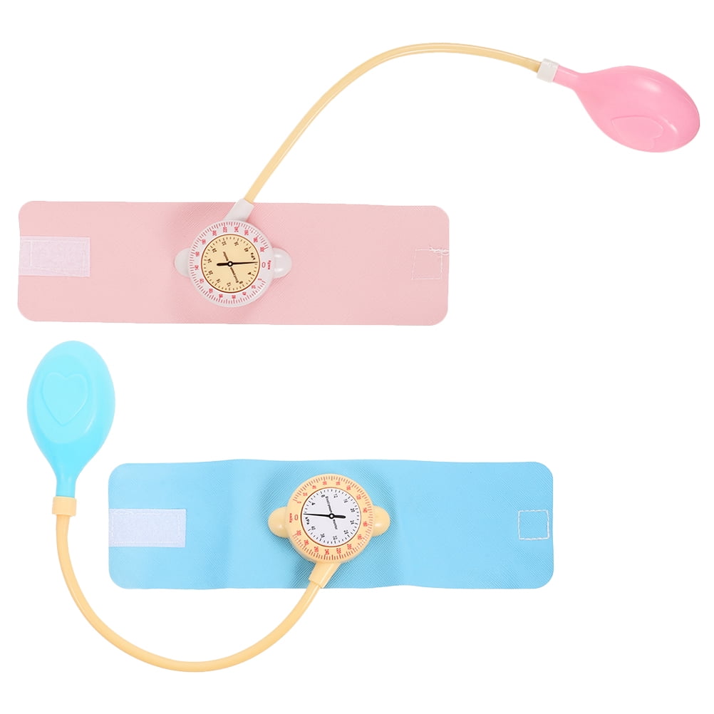 OUNONA 2pcs Mini Blood Pressure Meter Toy Pretend Play Doctor Blood ...