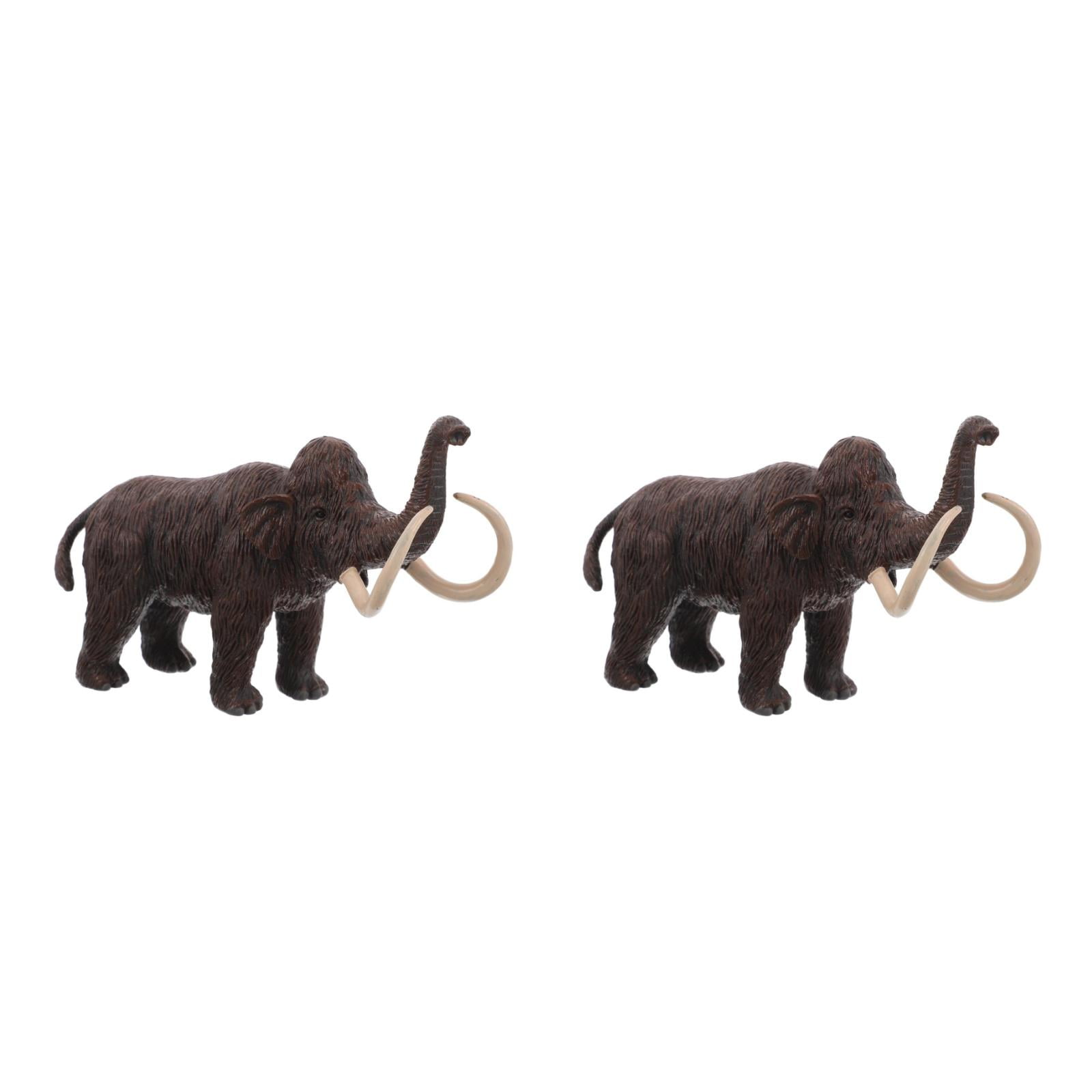 OUNONA 2pcs Mini Elephant Figure Realistic Plastic Elephant Toy ...