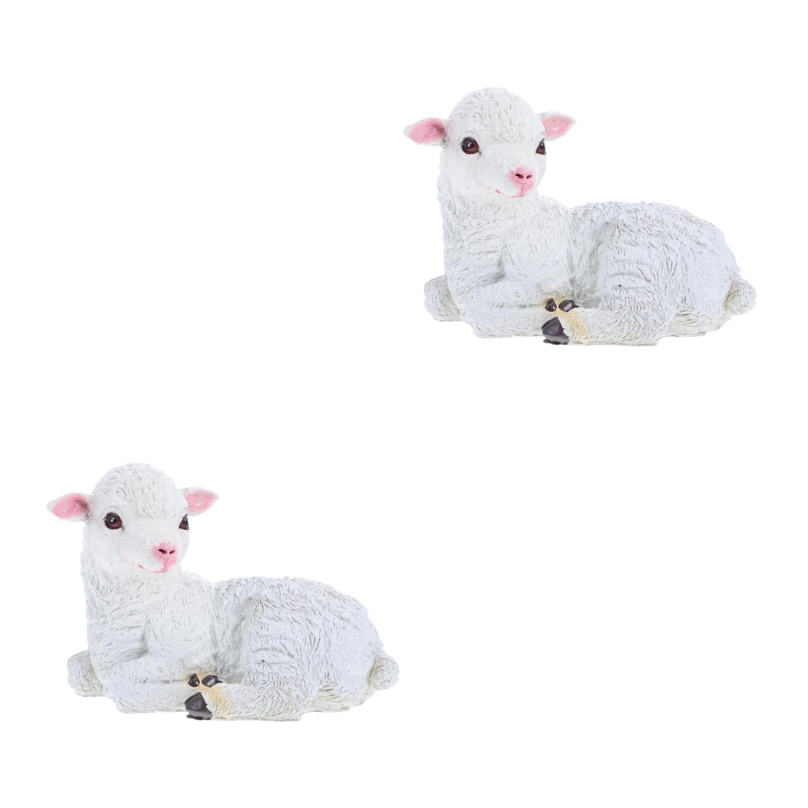 OUNONA 2pcs Mini Goat Ornaments for Garden Statues Sheep Party ...