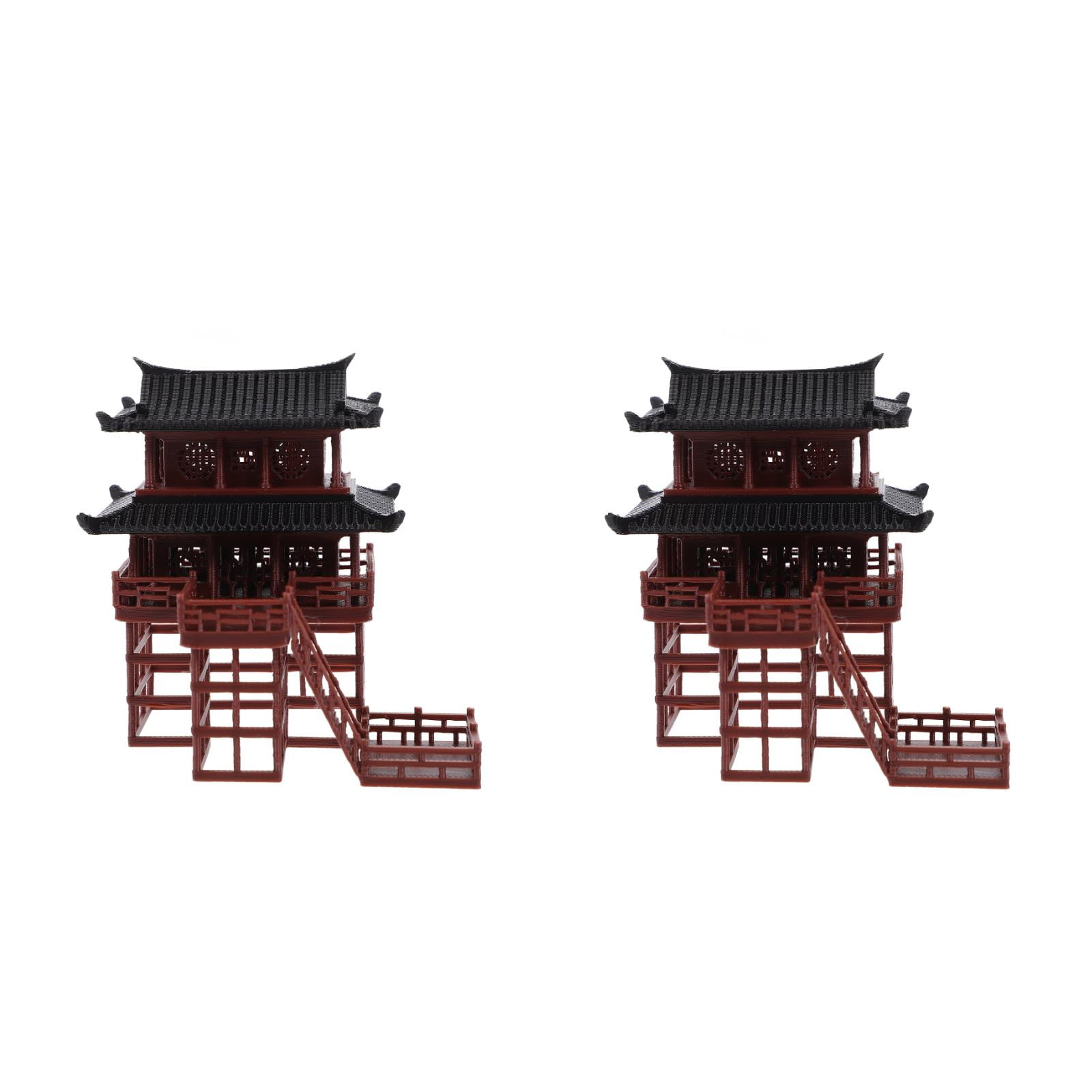 OUNONA 2pcs Mini Pavilion Model Micro Landscape Pavilion Decoration ...
