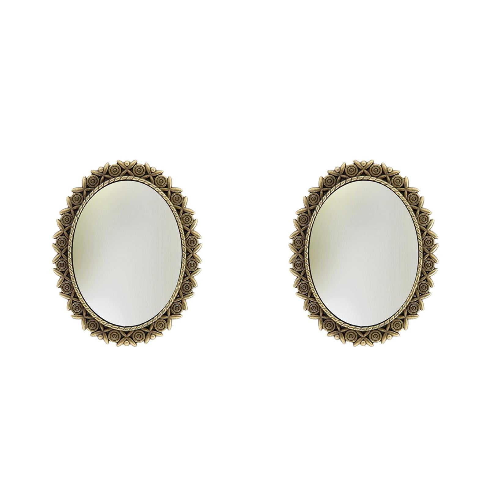 OUNONA 2pcs Miniature Mirror Doll House Mini Mirrors Embossed Mirror ...