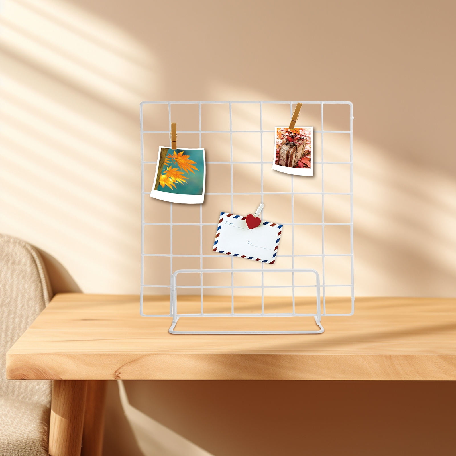 OUNONA 2pcs Multi-Functional Grid Display Rack for Tabletop Photo ...