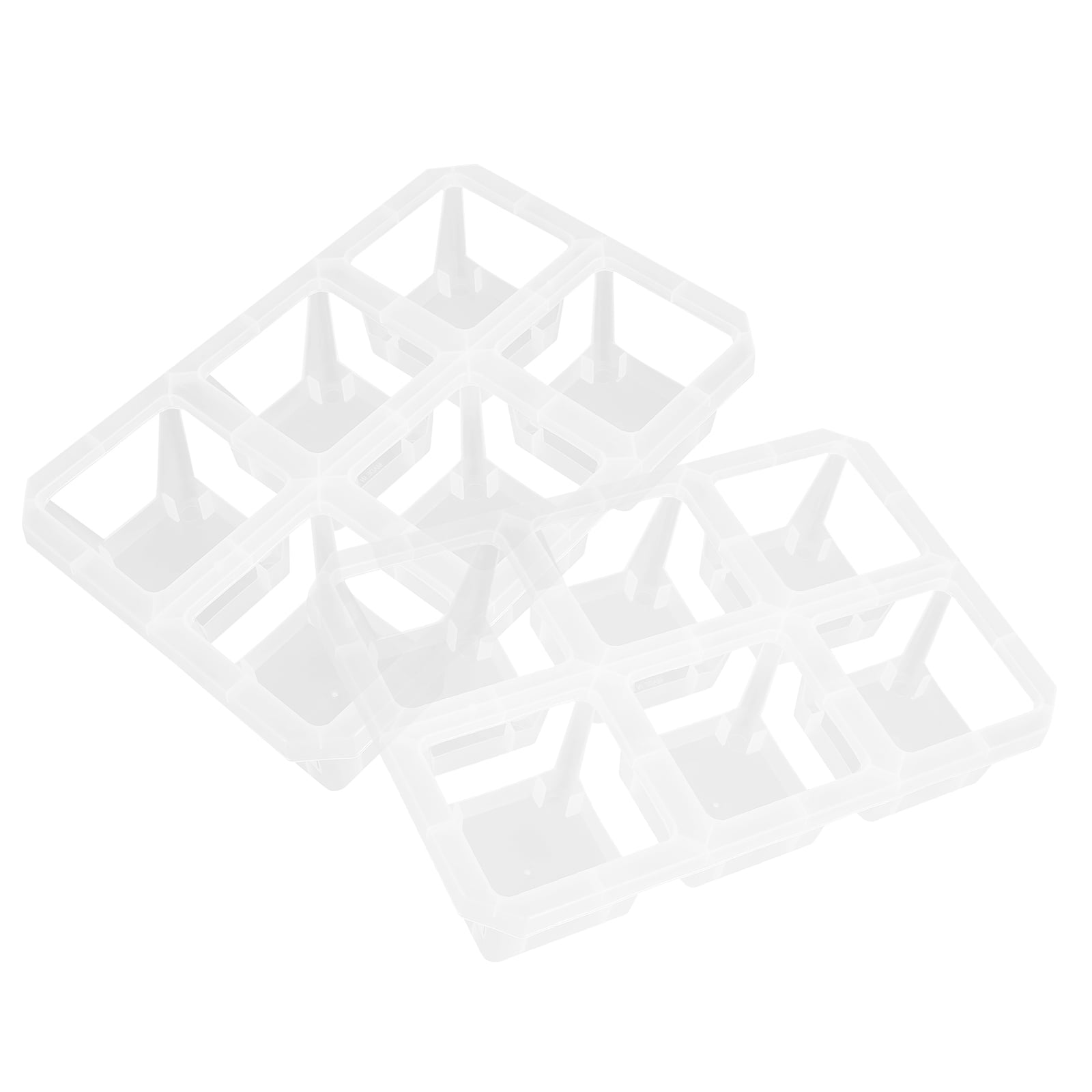 OUNONA 2pcs Orchid Plastic Root Control Pots With 6 Grid Flower Pot ...