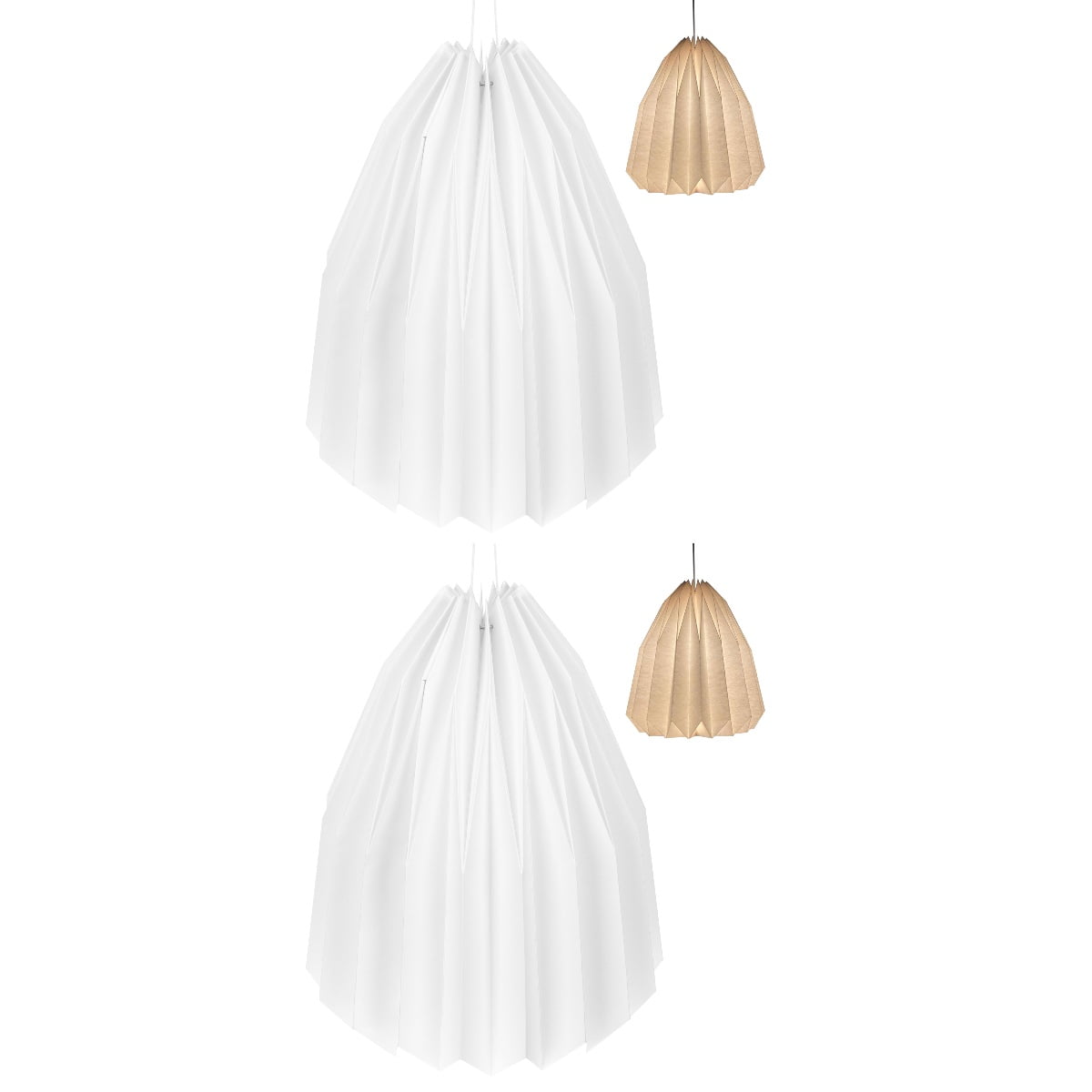 OUNONA 2pcs Paper Origami Lamp Shade Replacement Paper Lamp Shade ...