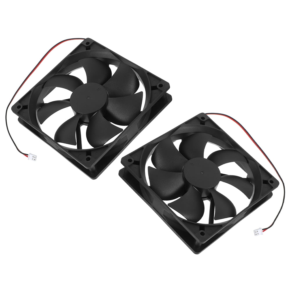 OUNONA 2pcs Pc Fans 12025 Dual Ball Bearing Dc Brushless 12cm Computer ...