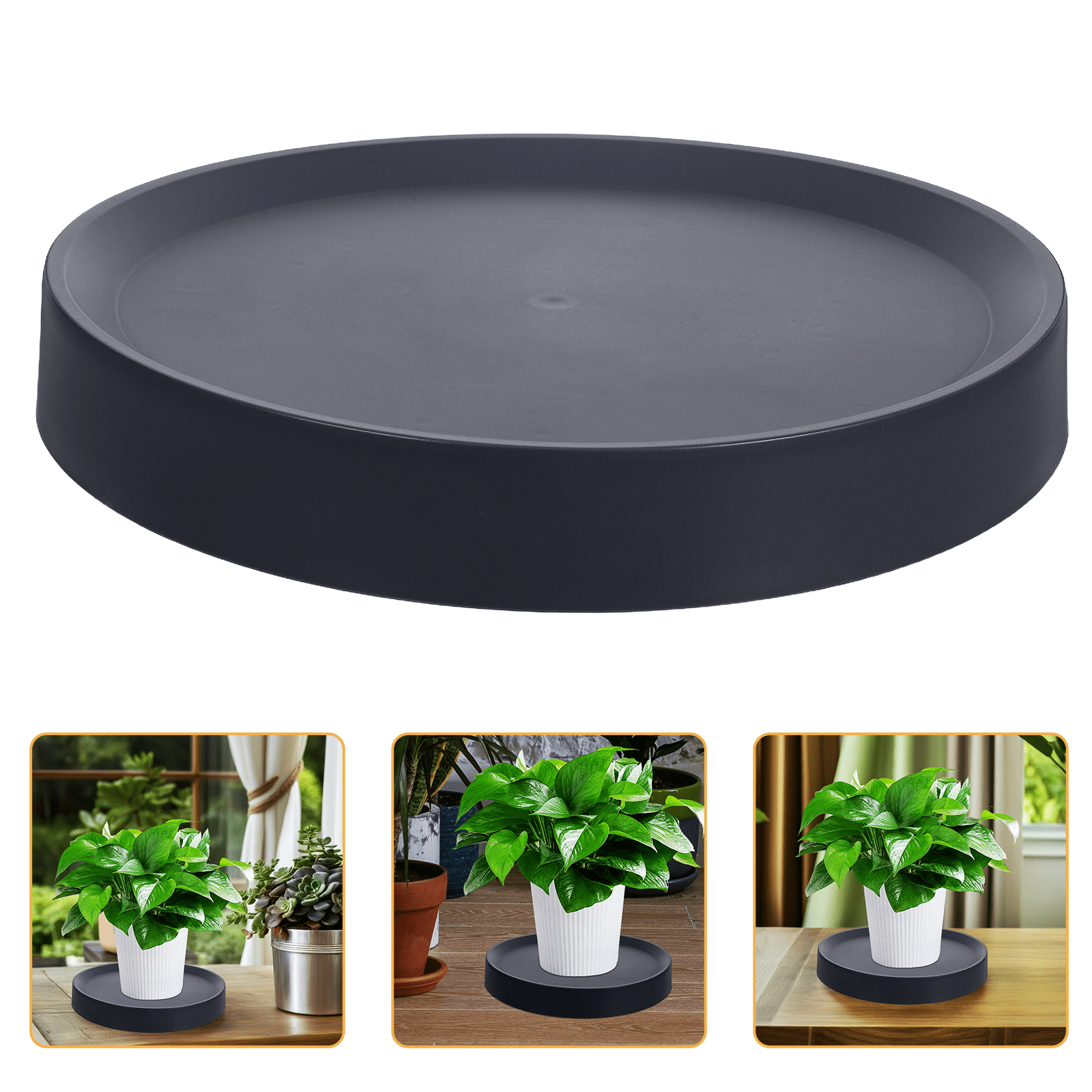 OUNONA 2pcs Plant Stand With Casters Movable Flower Pot Tray Garden ...