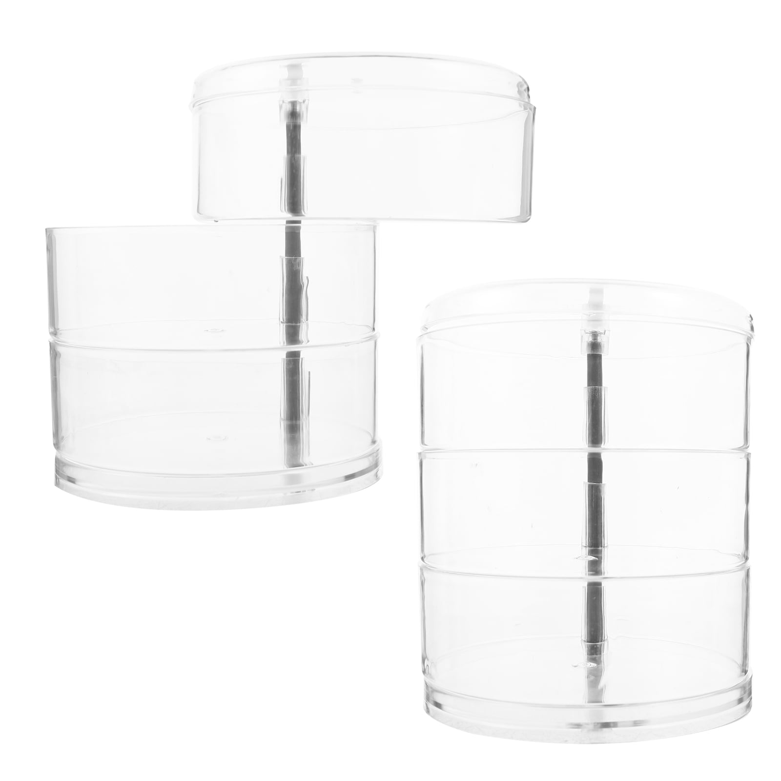 OUNONA 2pcs Plastic Cables Management Boxes Rotary Storage Boxes Multi ...