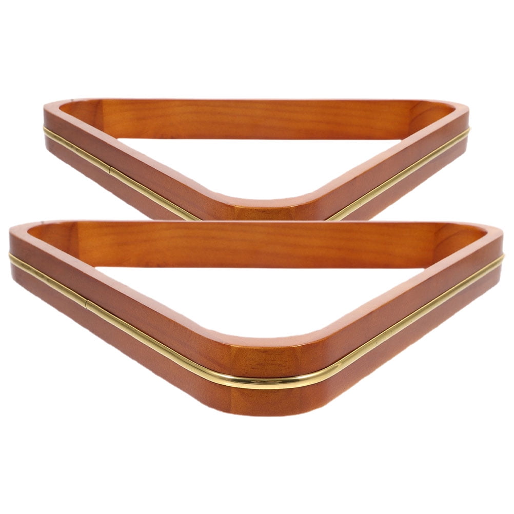 OUNONA 2pcs Pool Cue Rack Pool Table Triangle Rack Solid Wood Billiard ...