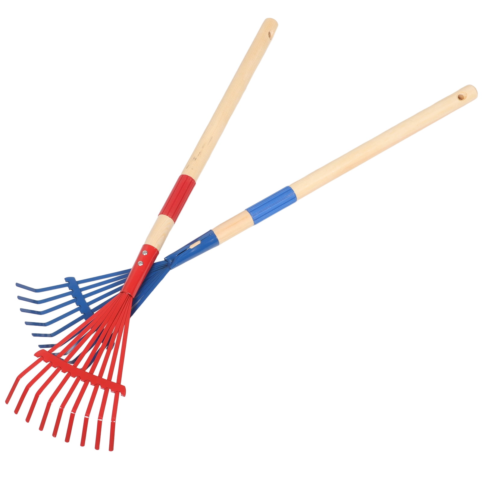 OUNONA 2pcs Portable Leaf Rake Detachable Garden Rake Leaf Clean Rake ...