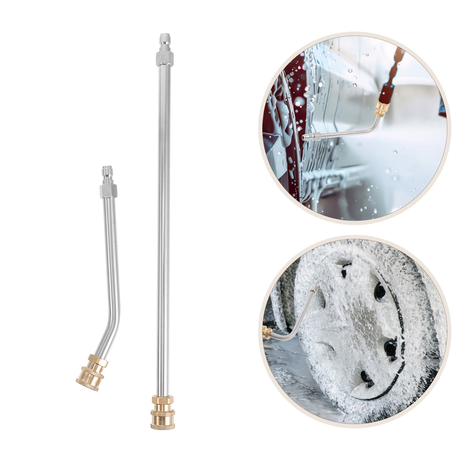 OUNONA 2pcs Pressure Washer Extension Wand Stainless Steel Pressure ...