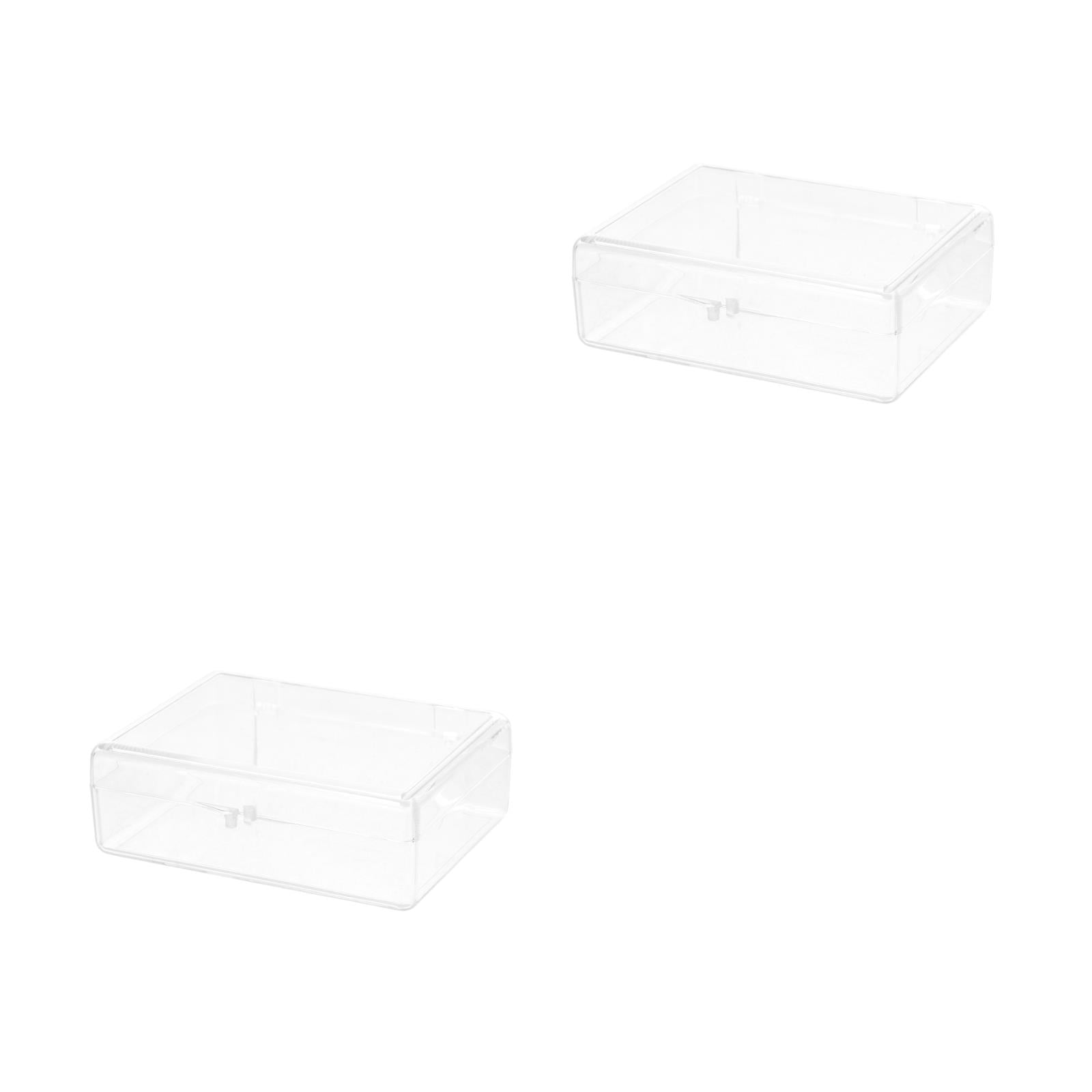 OUNONA Raindrops 2pcs Rectangle Storage Box Empty Display Case ...