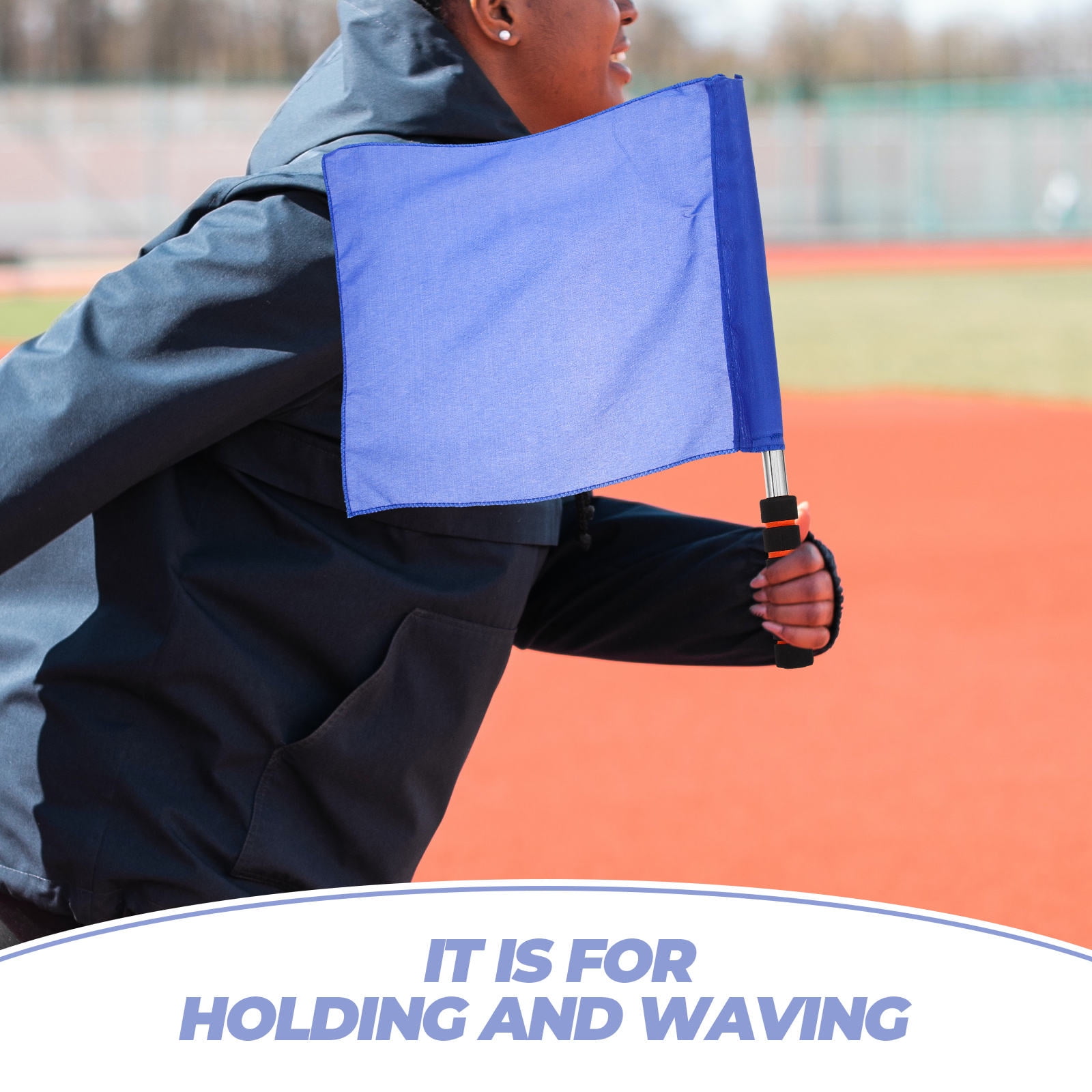 OUNONA 2pcs Referee Flags Hand Signal Lightweight Soccer Volleyball Linesman Flags for Traffic ...