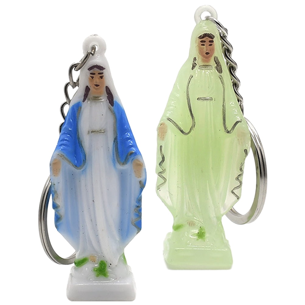 OUNONA 2pcs Religious Keychain Pendant Catholic Keychain Religious Key ...