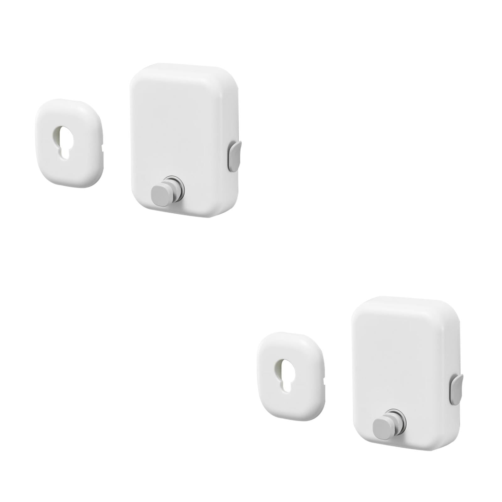 OUNONA 2pcs Retractable Clothesline Stainless Steel Clothing Wall Mount ...