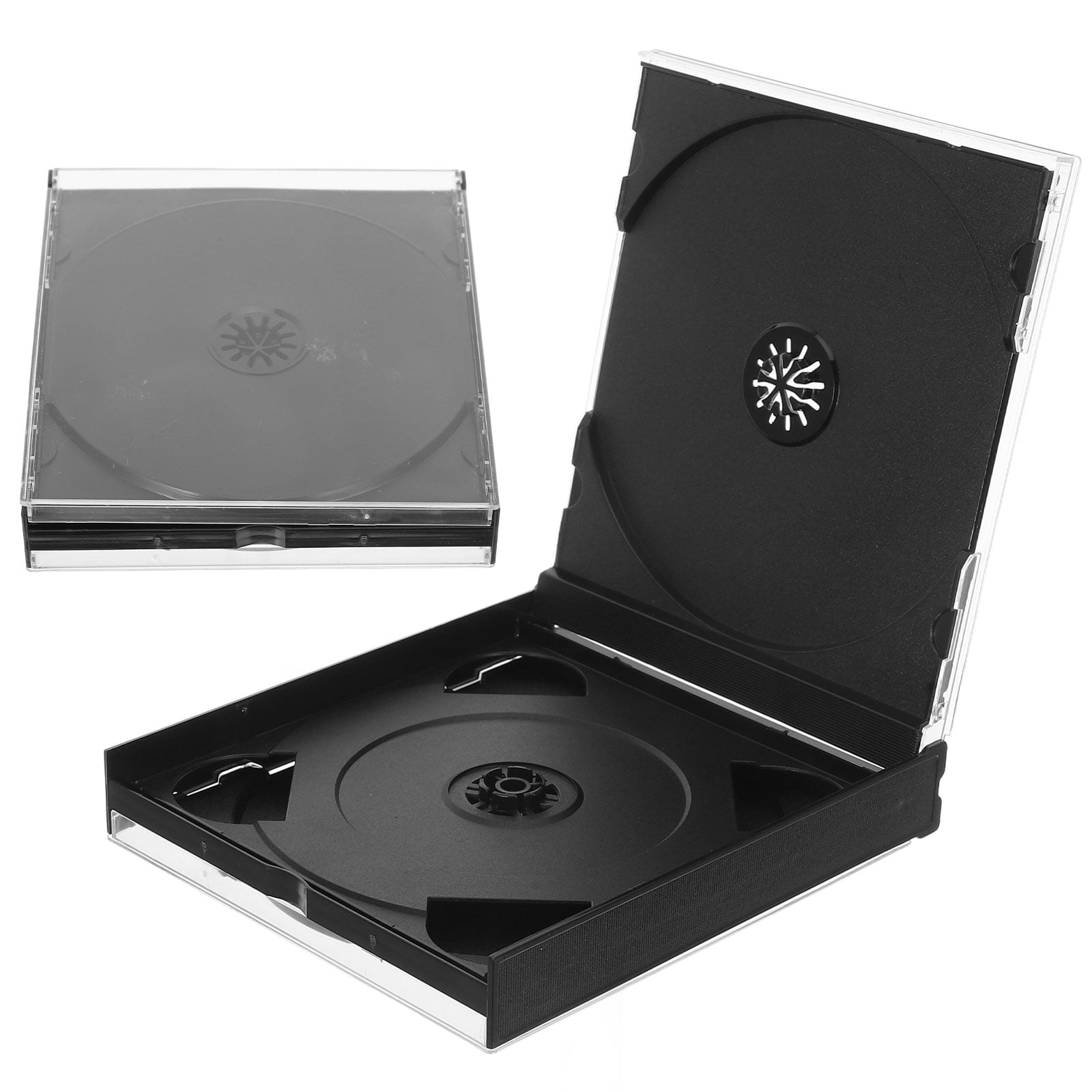 OUNONA 2pcs Reusable CD Plastic Case Disc Protective Shell Standard DVD ...