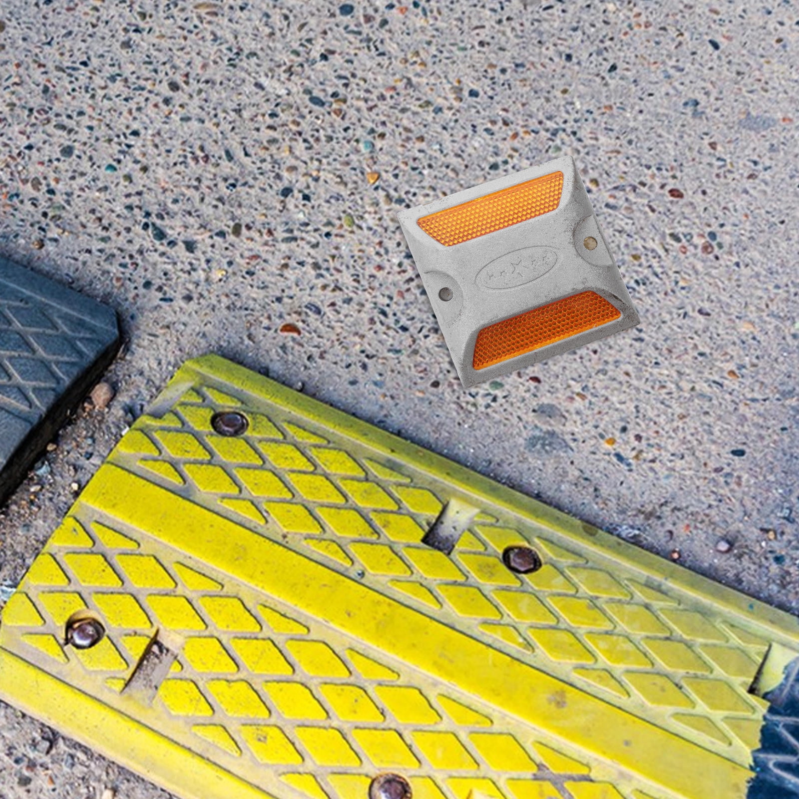 OUNONA 2pcs Road Reflectors Safety Sign Street Pavement Markers for ...