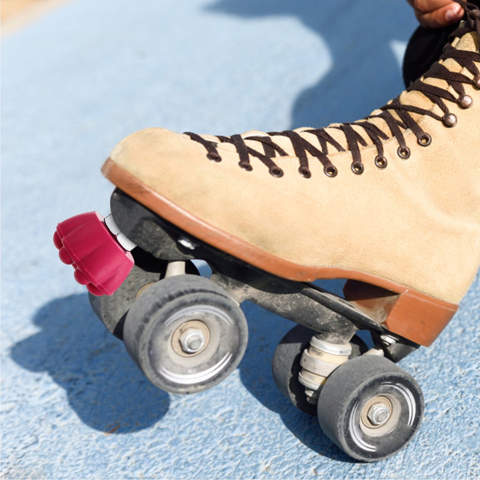 OUNONA 2pcs Roller Skates Toe Stops Plugs Rubber Brake Block Stoppers ...