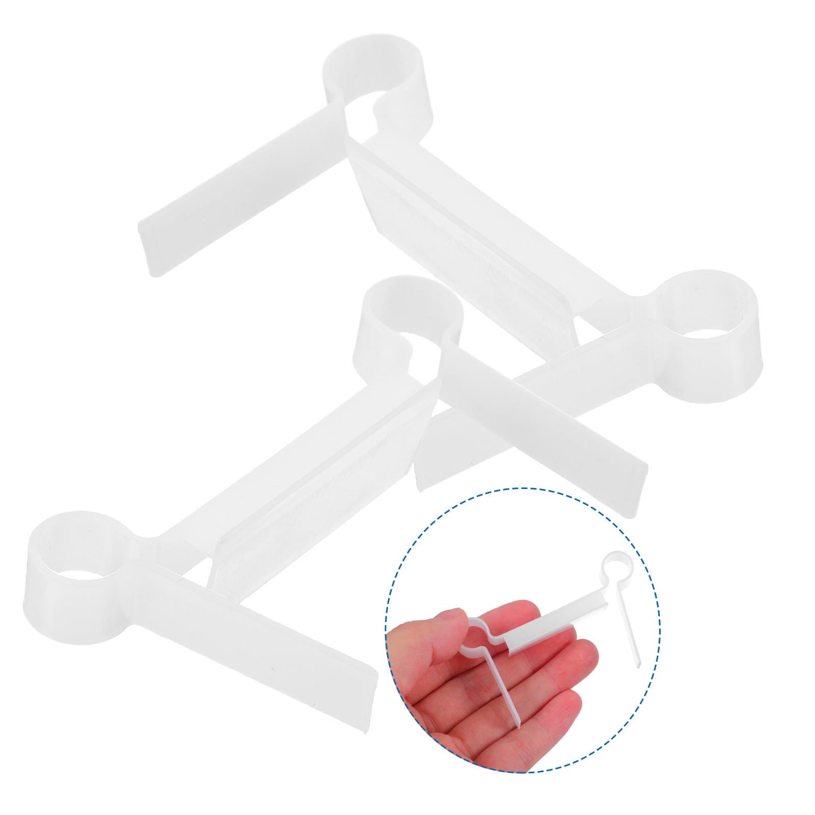 OUNONA 2pcs Shower Door Divider Bottom Guide Plastic Glass Clamp Gasket ...