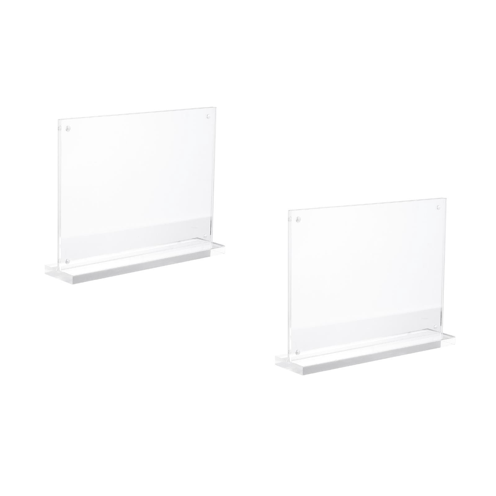 OUNONA 2pcs Sign Holder Side Insert Table Menu Display Stand for Photo ...