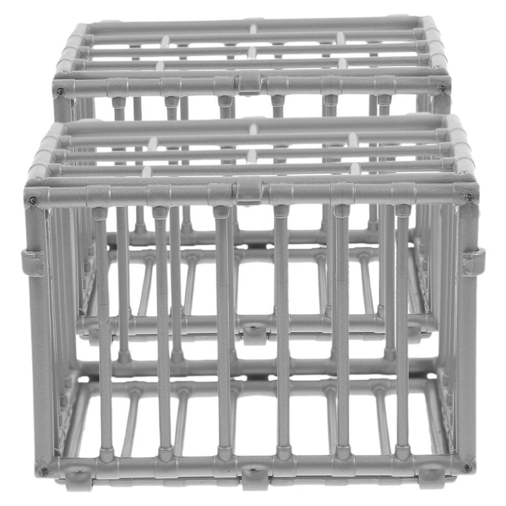 OUNONA 2pcs Simulation Animal Cage Prop Mini Cage Model Toy Small Cage ...