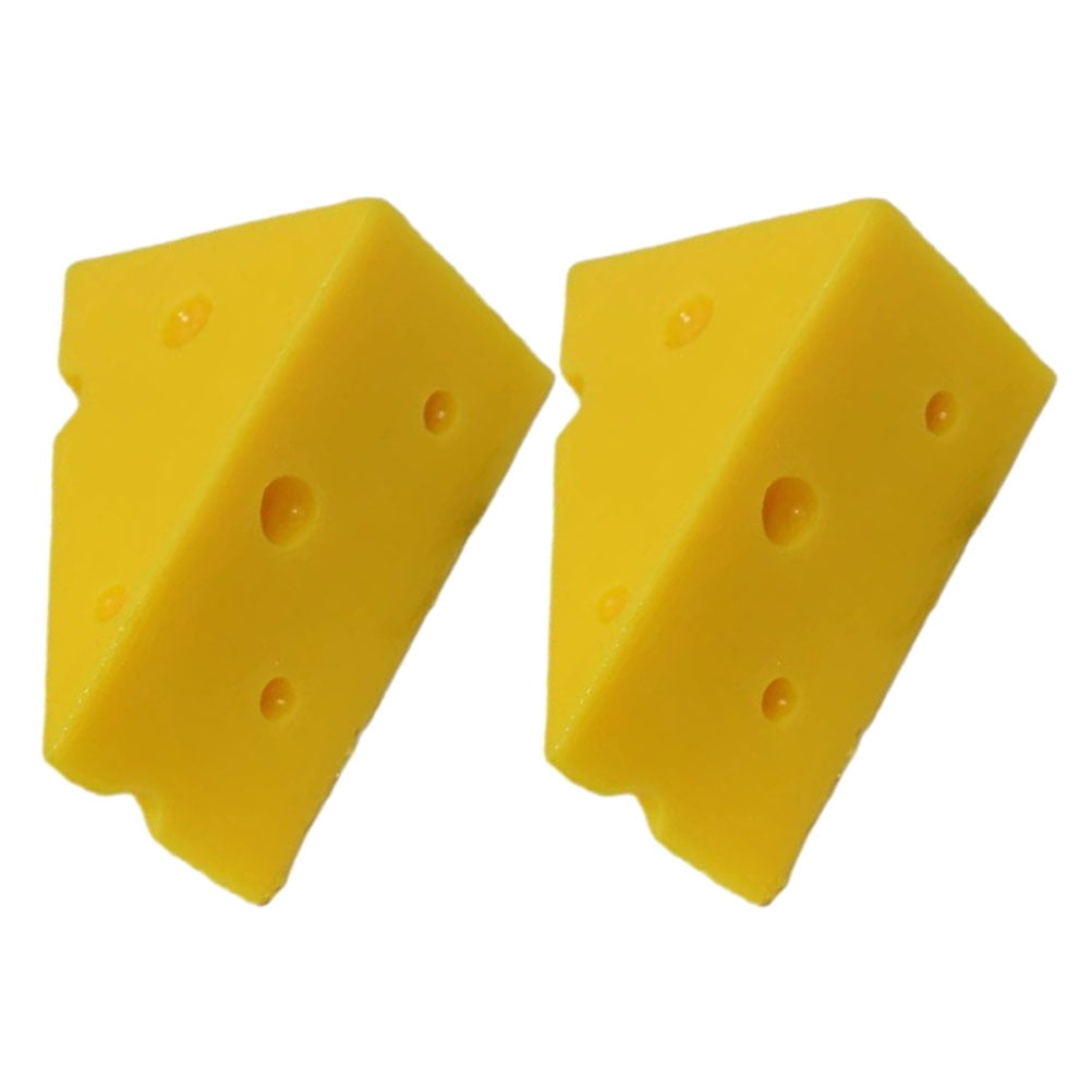 OUNONA 2pcs Simulation Cheese Fake Triangle Cheese Decor Cheese Decor ...