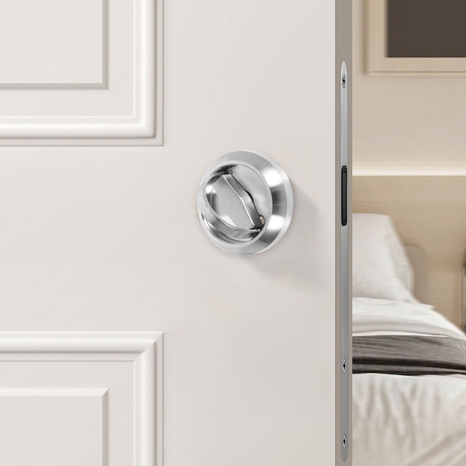 OUNONA 2pcs Sliding Door Knob Stainless Steel Hidden Recessed Handle ...