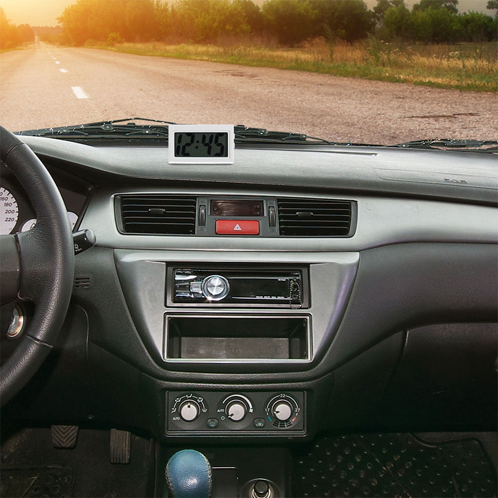 OUNONA 2pcs Small Digital Clock For Car Dashboard Digital Car Clock ...