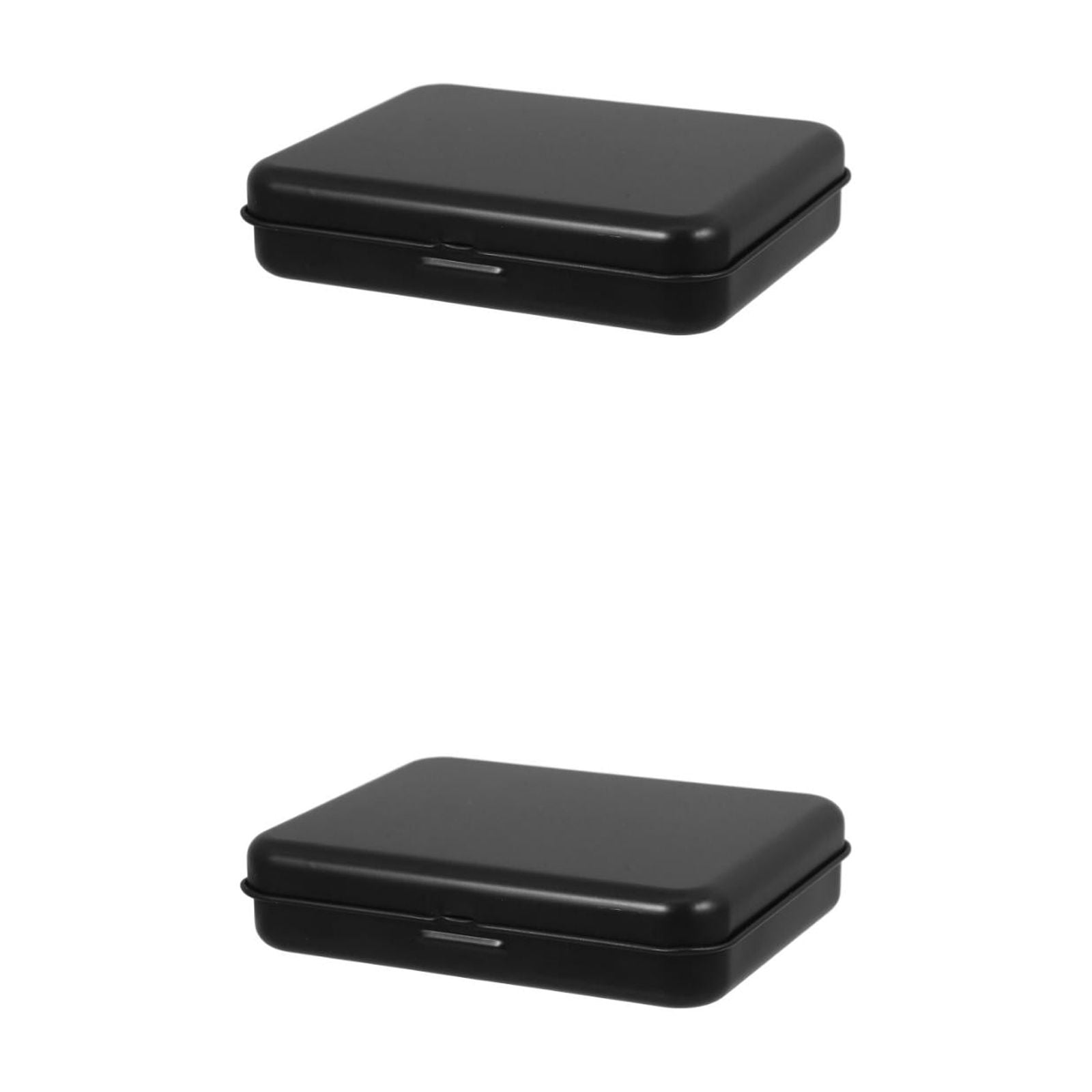 OUNONA 2pcs Small Lockable Tin Box Secure Storage Solution Dvd Storage ...