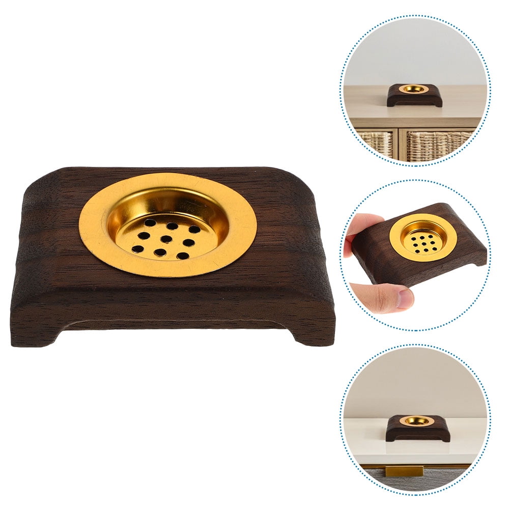 OUNONA 2pcs Small Wooden Censer Charcoal Incense Burner Retro Incense ...