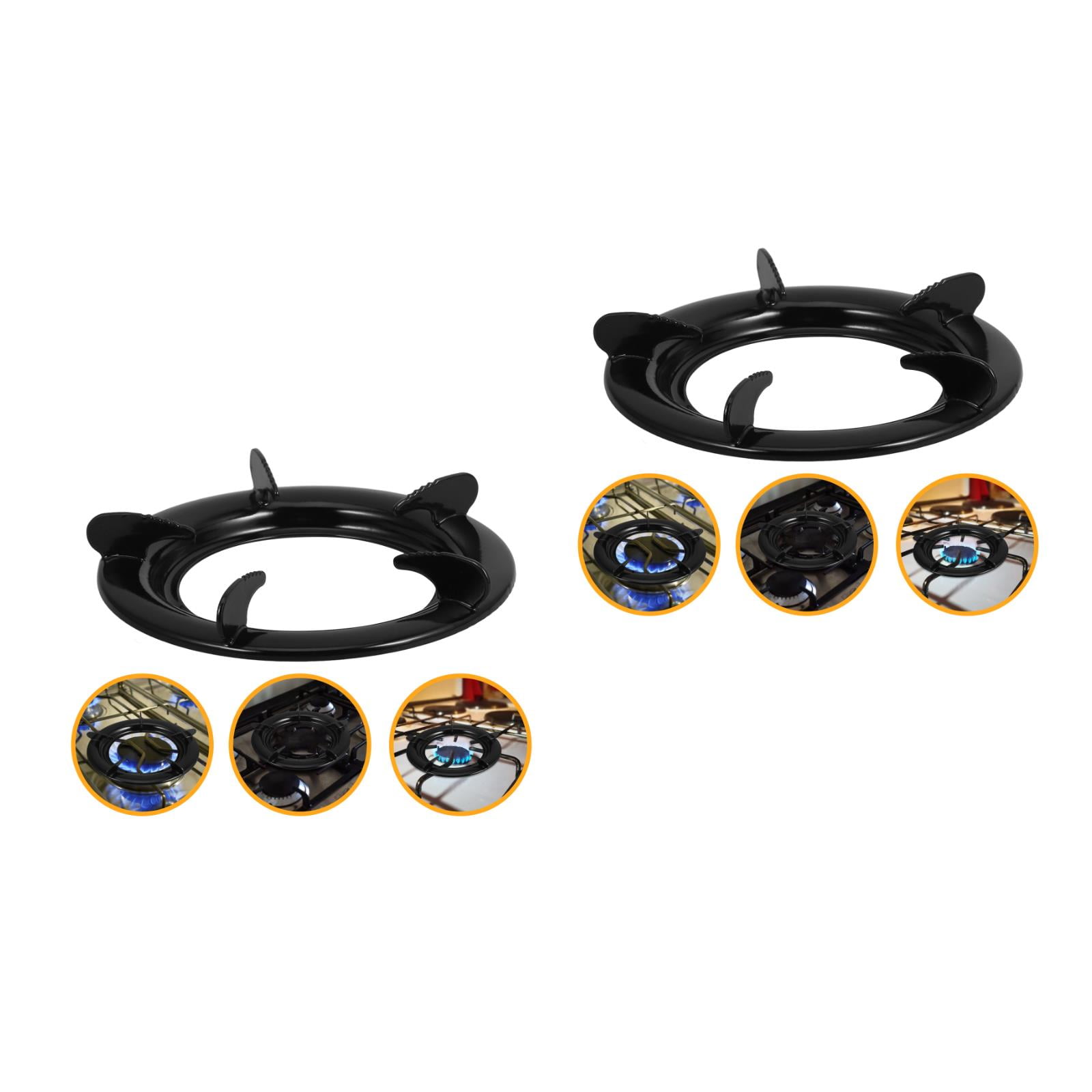 OUNONA 2pcs Space-Saving Gas Stove Pot Rack Wok Ring for Gas Burner Gas ...